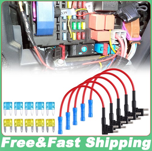 15Pcs Fuse TAP Adapter Kit 12V 20 Amp Car Add Circuit Mini ATM APM ...