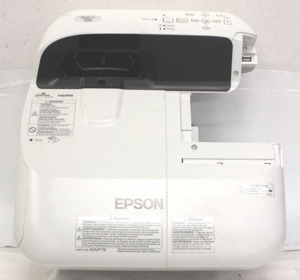 Under 4000 Hrs * Epson Powerlite 570 Projector * XGA * Ultra Short ...
