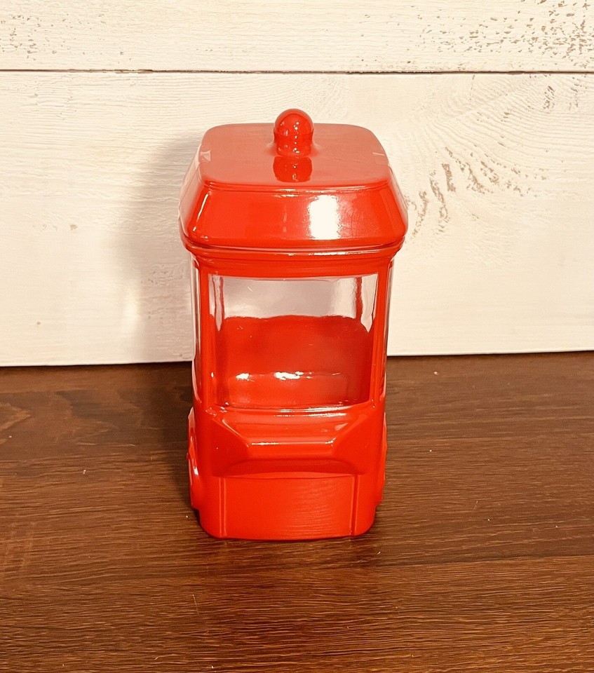 Target Bullseye Playground Glass Popcorn Cart Candy Canister Jar - Red ...