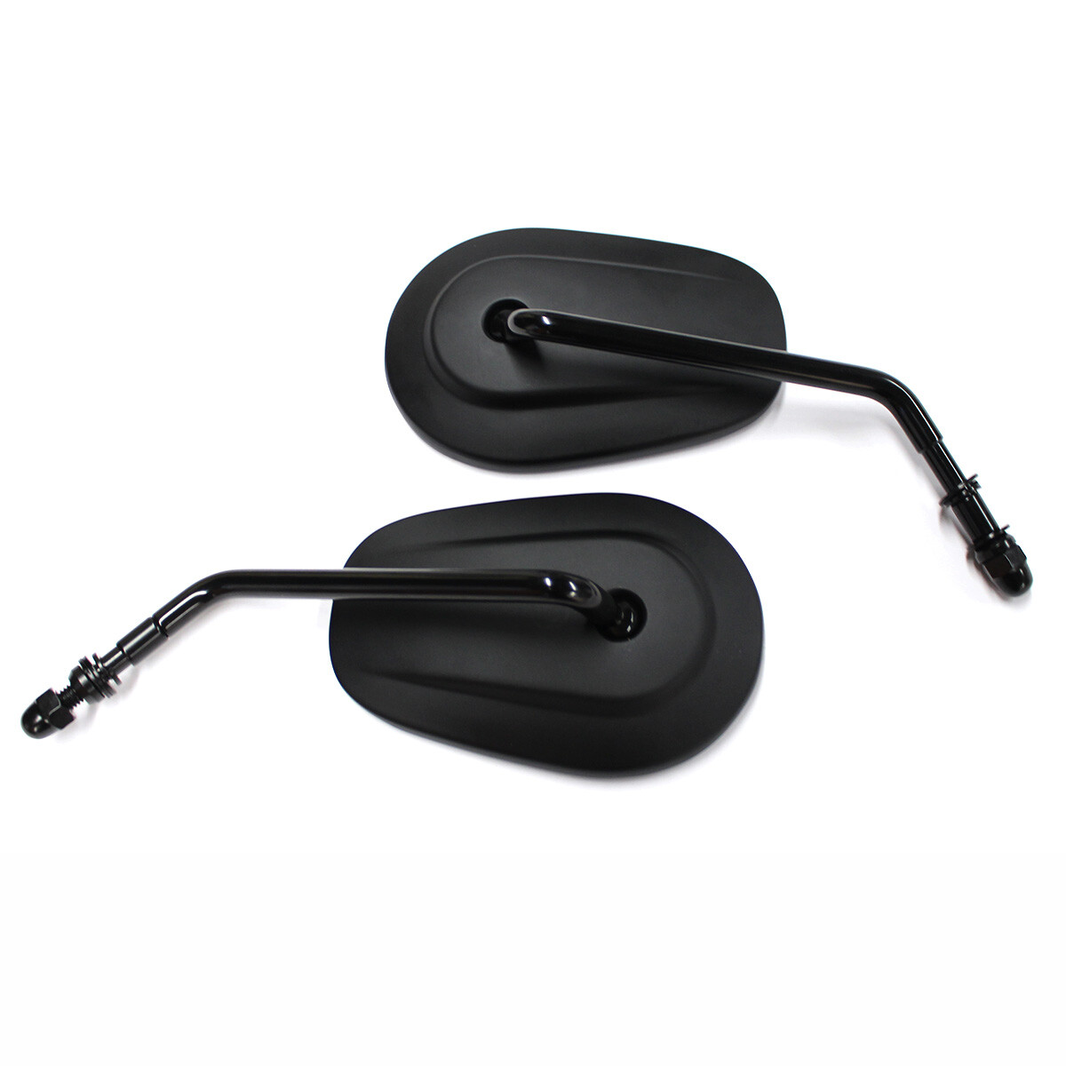 Black Long Stem Motorcycle Mirrors For Harley Dyna Softail Sportster ...
