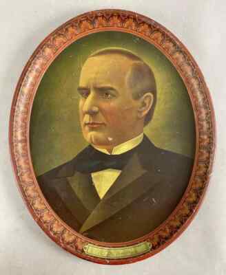 Antique 1896 William McKinley Presidential Campaign Beer Beverage Tin ...