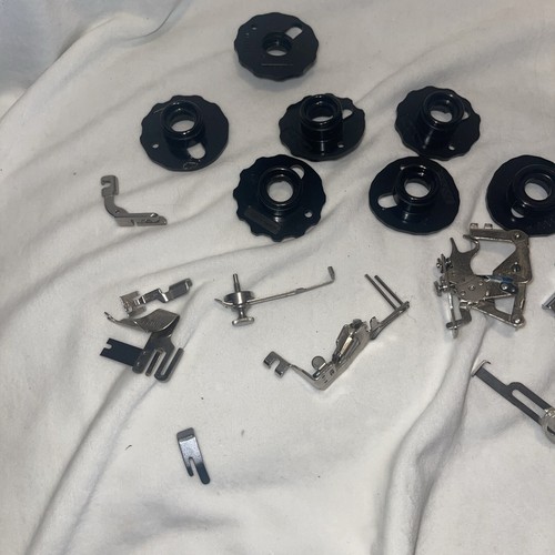 Vintage Singer Sewing Machine Parts Attachments Accessories Lot + Box ...