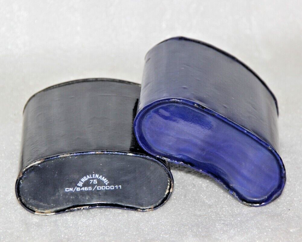 2PC Antique Old Enamel Model-75 Cobalt Blue enamel Drinking Water ...