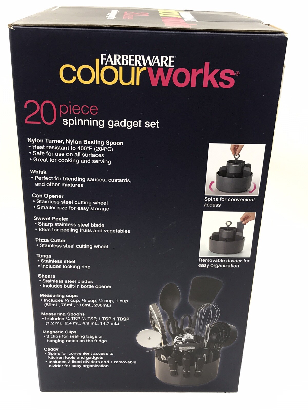 New Farberware Colourworks 20 Piece Spinning Gadget Set | eBay