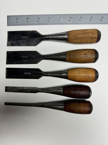 Vintage Stanley sweetheart woodworking chisel set | eBay