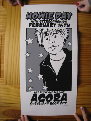 Howie Day Poster Stereophonics Feb 16 Agora Cleveland Rock City | eBay