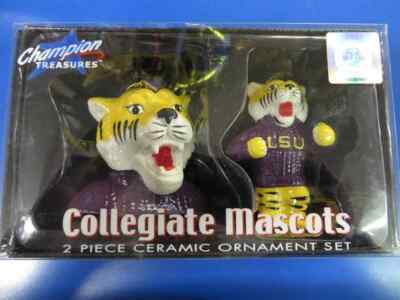 LSU Tigers NCAA University College Christmas Tree Gift Ceramic Mascot ...