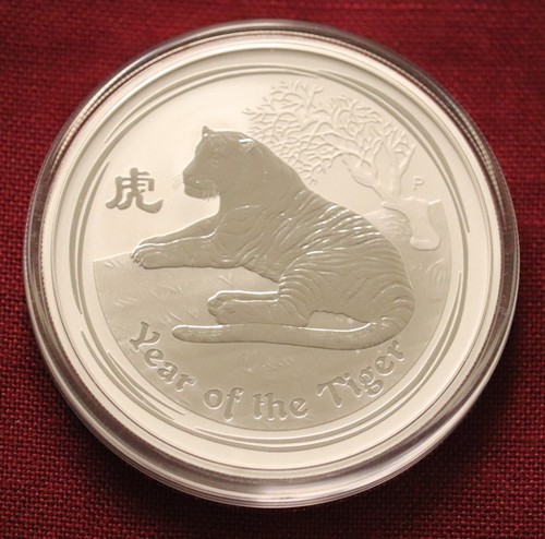 2010 Lunar Year of the Tiger Perth Mint 0.999 Silver Coin 2-oz Series ...