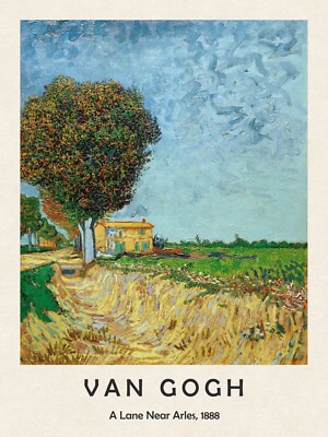 Vincent Van Gogh Blossom unframed Art Print a lane near arles | eBay