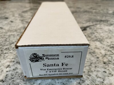 HO-Scale Sunshine Models Santa Fe ATSF 40’ War Emergency Boxcar Kit #29 ...