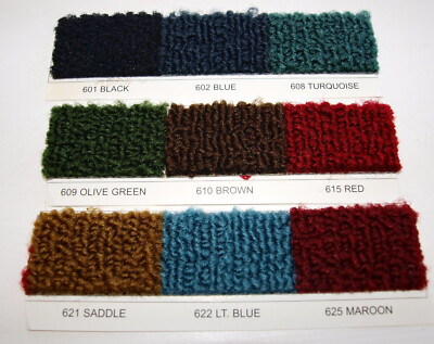 Automotive loop Carpet Detroit 600 series 40 inches wide ( sample card ...