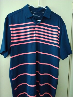 Under Armor Jade Green And Coral Heat Gear Polo | eBay