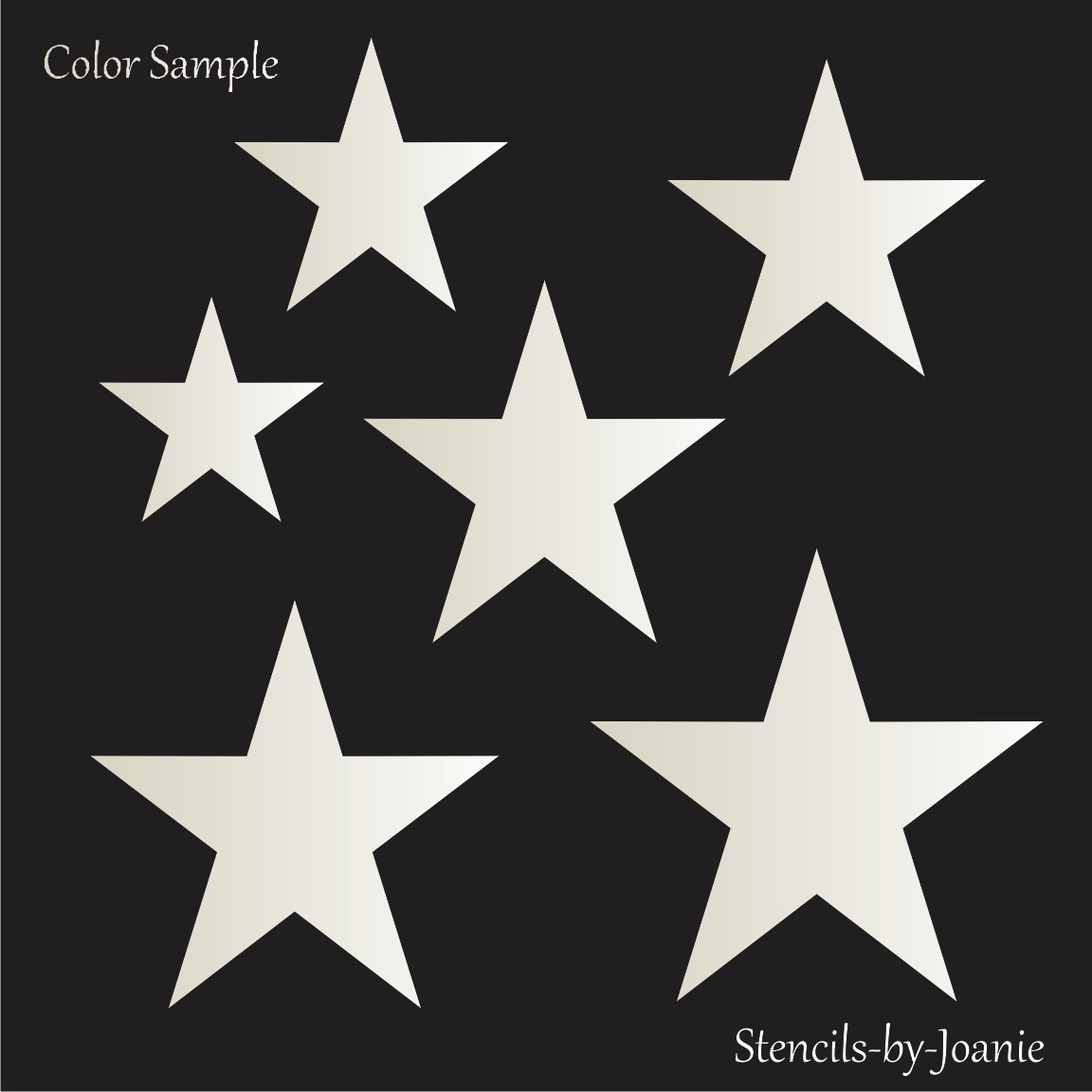 Different Size Star Stencil