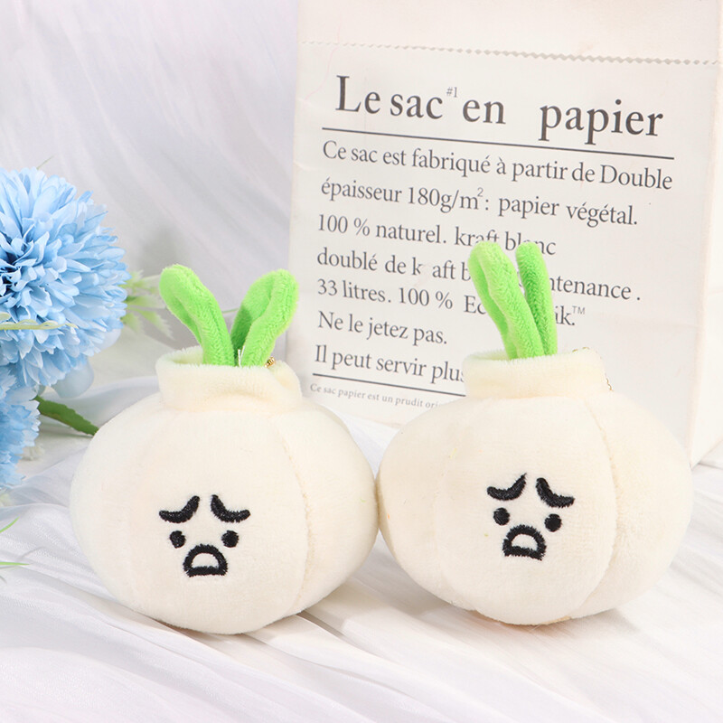 Garlic Plush Toy Cartoon Vegetable Pendant Doll Keychain Car Bag Key ...