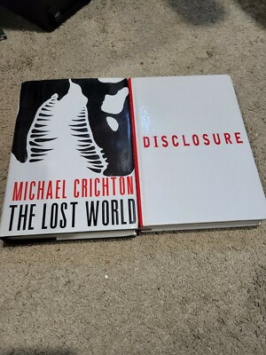Michael Crichton 2 Book Lot - Disclosure and The Lost World - Hardbacks ...