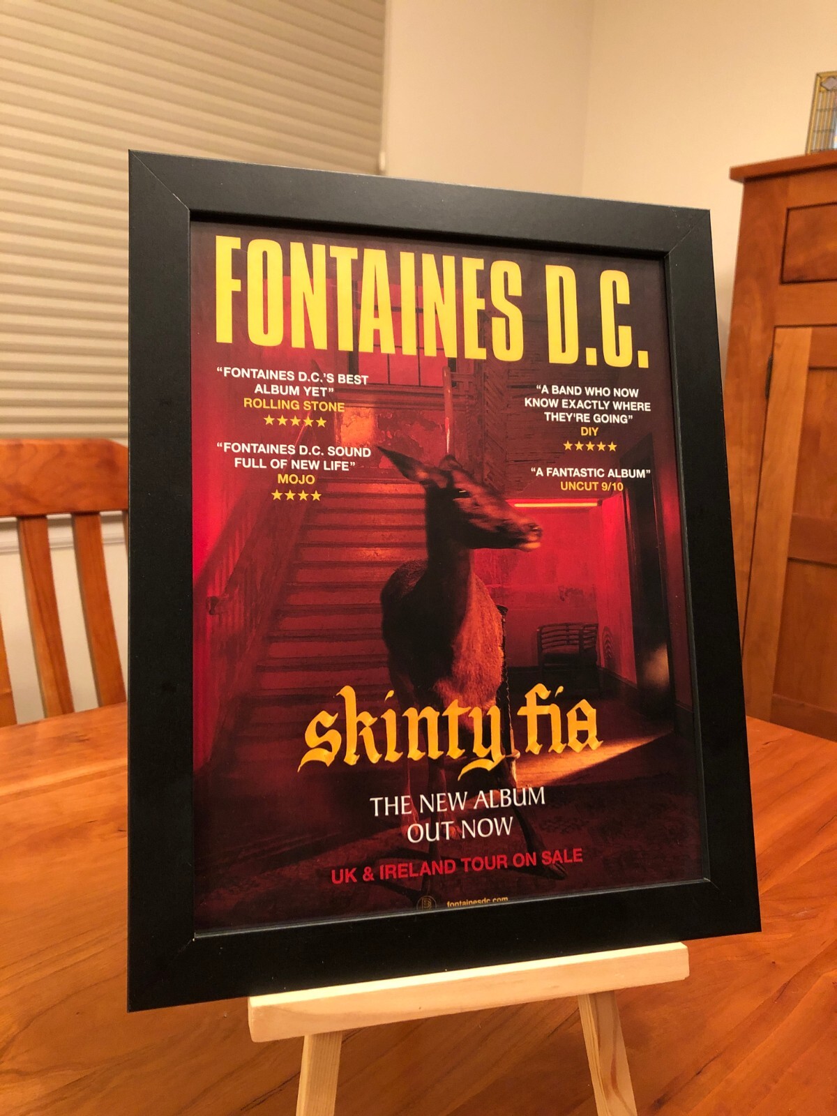 FRAMED ORIGINAL FONTAINES D.C. "SKINTY FIA" 2022 LP ALBUM CD ...