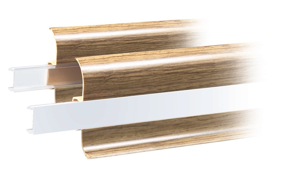 PVC Skirting Board Cable Cover 2.2m Flexible Edge Wall Trim Various ...