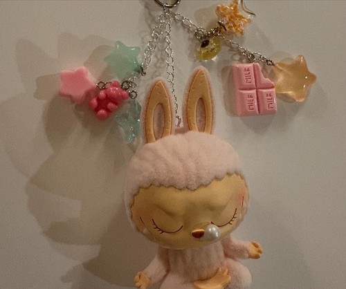 lazy yoga labubu key chain | eBay
