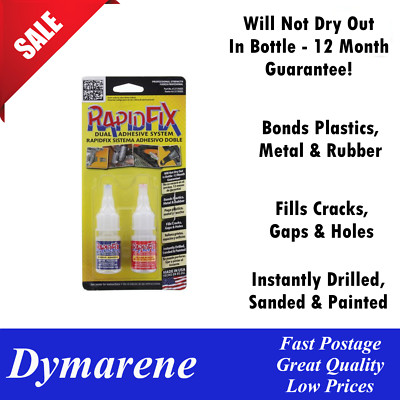 RapidFix Dual Adhesive System Quick Drying Welding Powder Plastic Metal ...