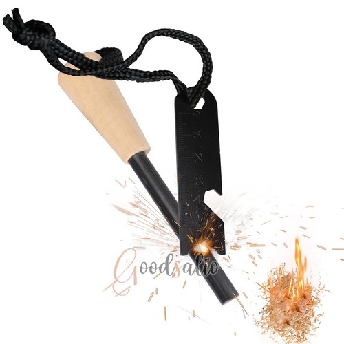 Magnesium Ferro Rod Fire Starter Camping Lighter Stick Flint Survival ...