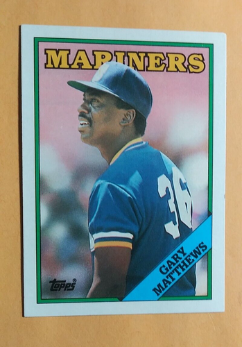 1988 Topps Baseball Card Gary Matthews Mariners #156 | eBay