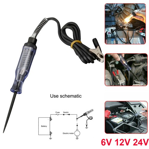 Auto Car Circuit Fuse Current Voltage Tester Test Light Probe Pen DC 6V ...