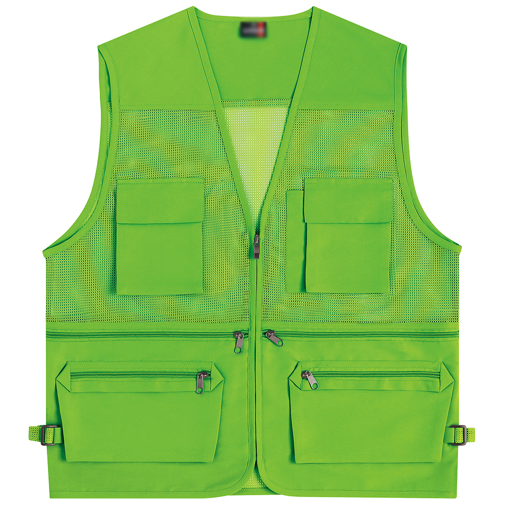 Mens Mesh Multi Pocket Vest Utility Fishing Hiking Hunting Vests US S ...