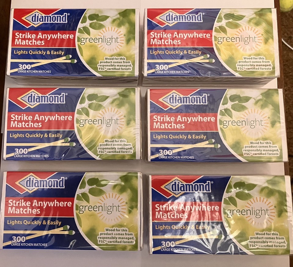 (6 boxes) (300 per box)Vintage Diamond Strike Anywhere Matches | eBay