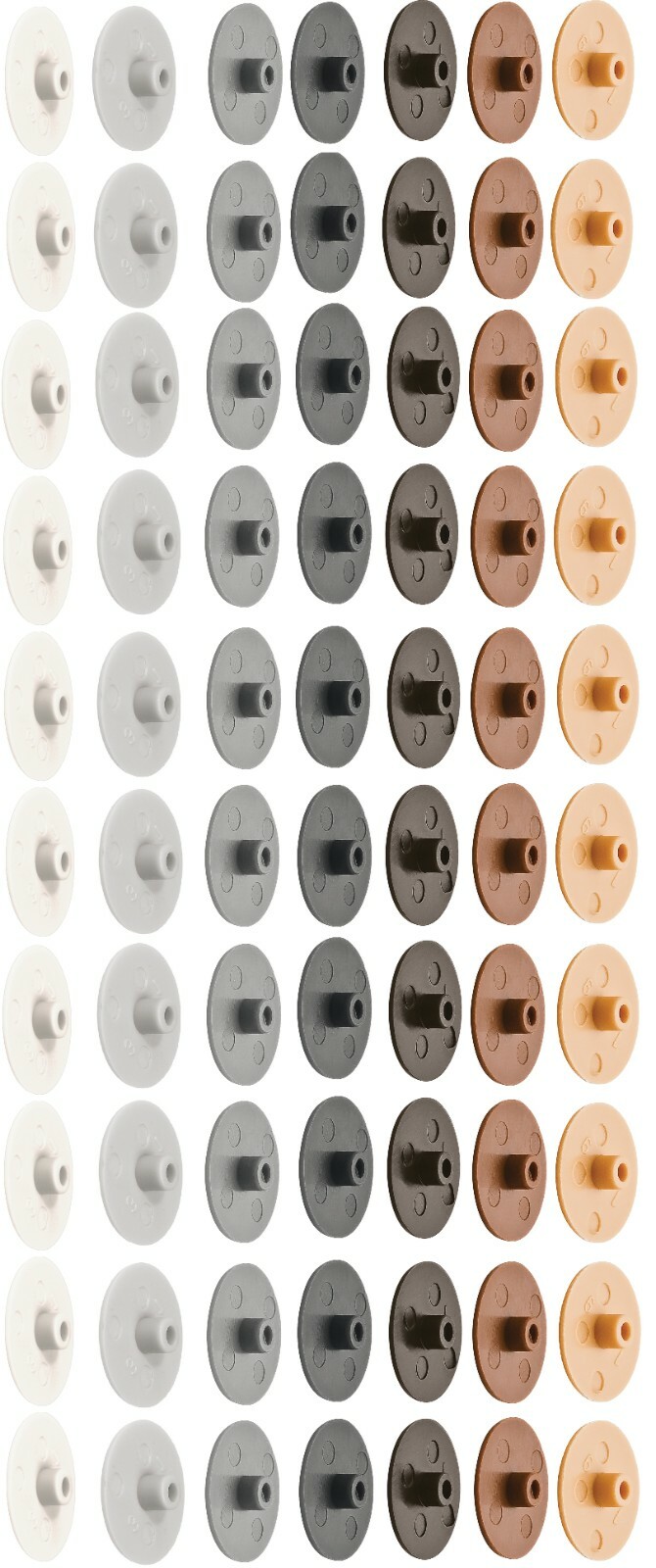 10x screw cover cap SW4 PZ2 minifix 15 round covering insert plastic ...