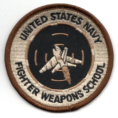 NAVY FWS FIGHTER WEAPONS SCHOOL GRADUATE DESERT EMBROIDERED HOOK & LOOP ...