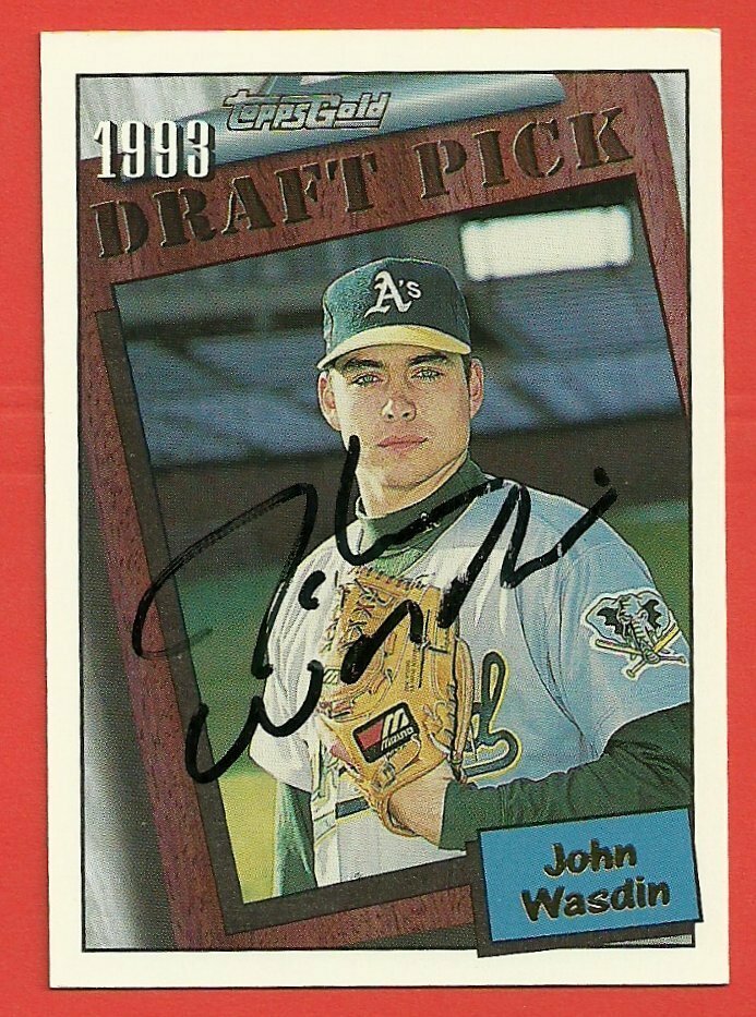 JOHN WASDIN - 1994 Topps Gold #749 RC *Signed Autograph* Oakland ...