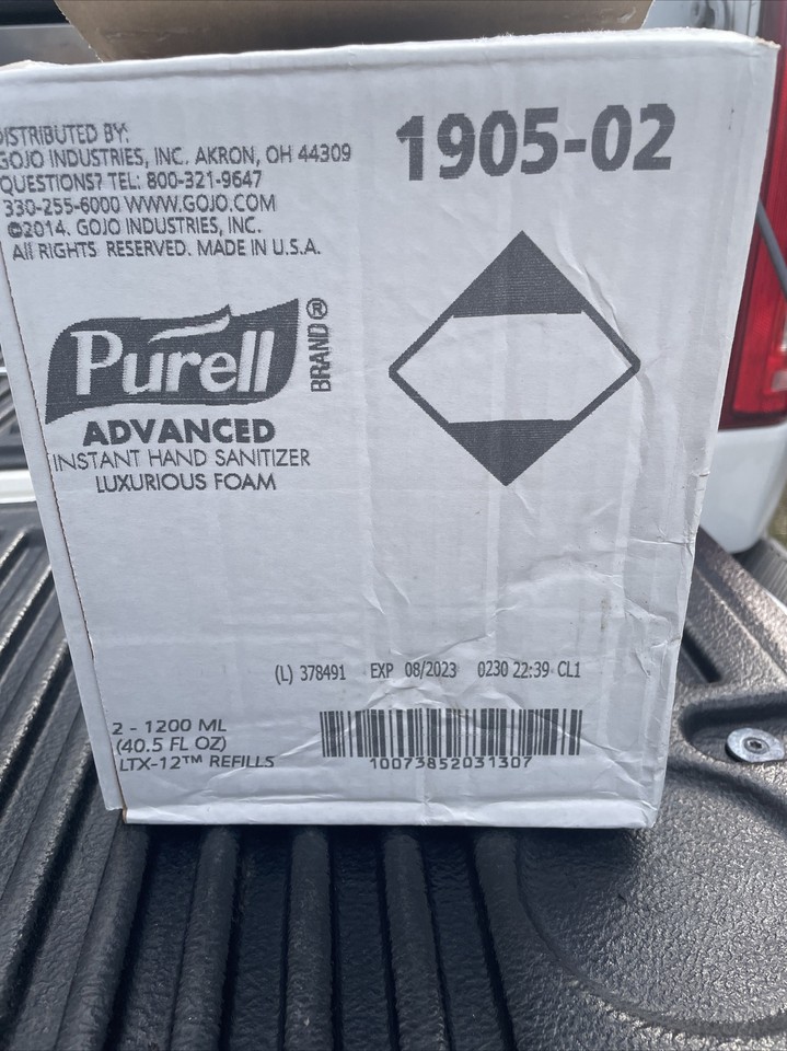 Purell 1905-02 Advanced Hand Sanitizer Foam 1200ml LTX-12 Dispenser ...