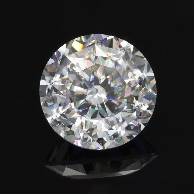 10 Cuts White D Color VVS1 Round Shape Moissanite Stone GRA Certificate ...