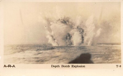 A.R.A WW1 US Navy Depth Bomb Explosion Review Vtg 1910's RPPC Postcard ...