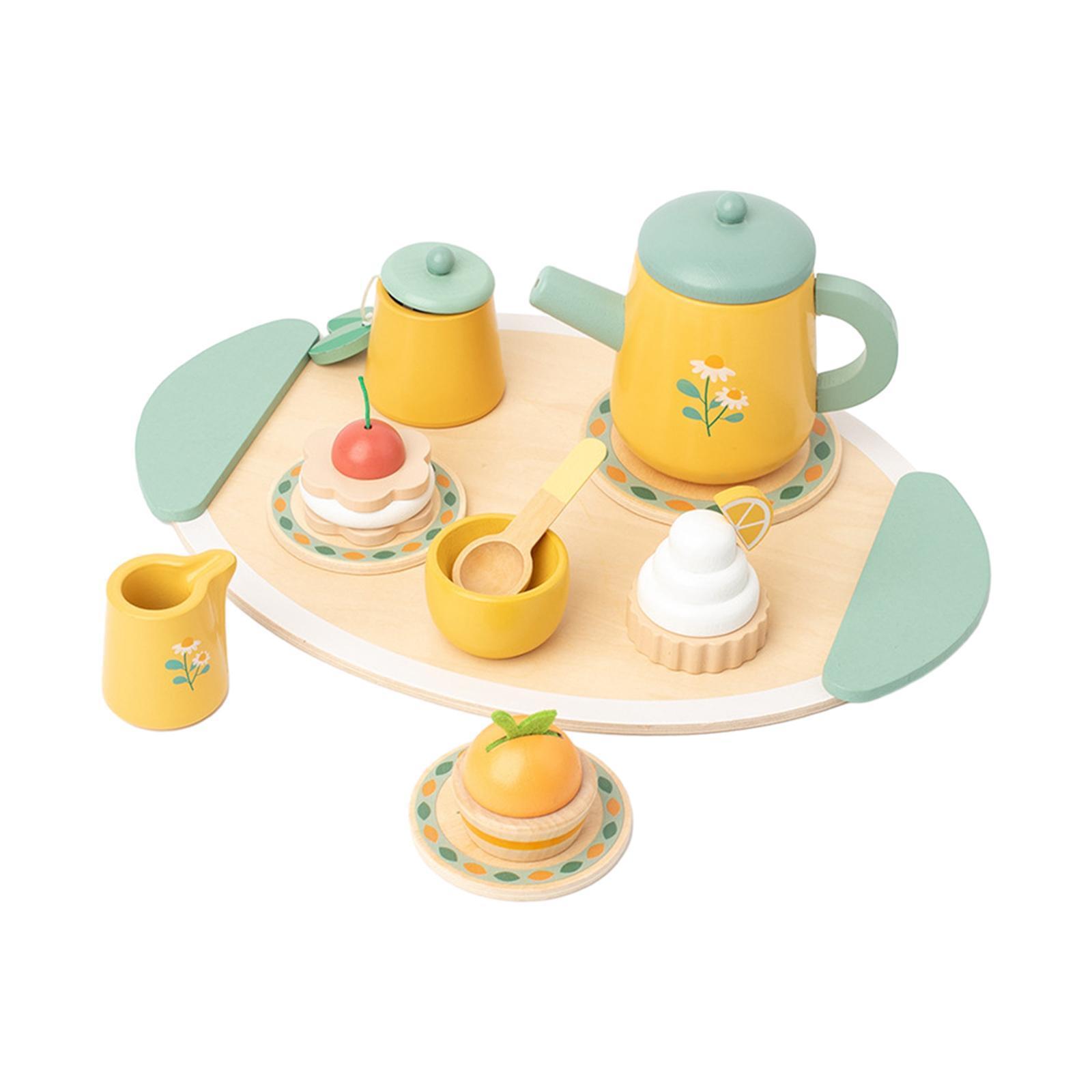 Toddlers Tea Set Kitchen Pretend Play Toy Pretend Play Food Playset for ...