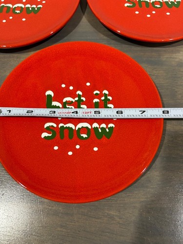 Waechtersbach Germany Christmas Tree Let It Snow Plates 8" Set of 6 | eBay