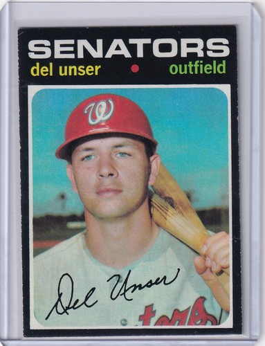 1971 Topps Baseball #33 Del Unser - Washington Senators | eBay