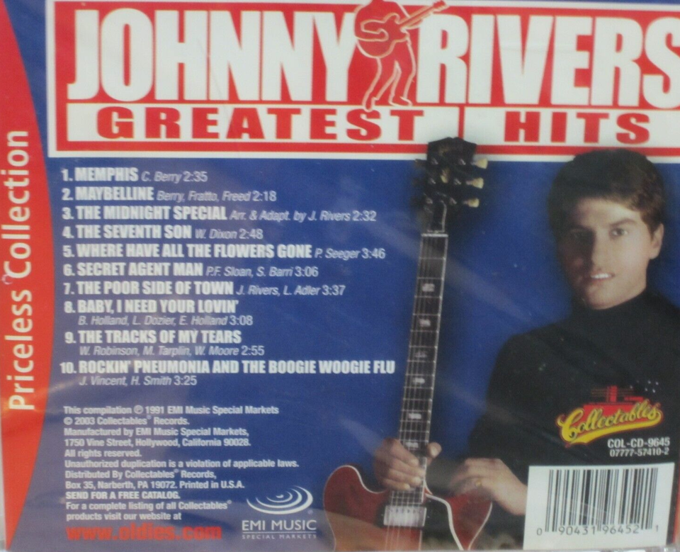 JOHNNY RIVERS Greatest Hits - CD 90431964521| eBay