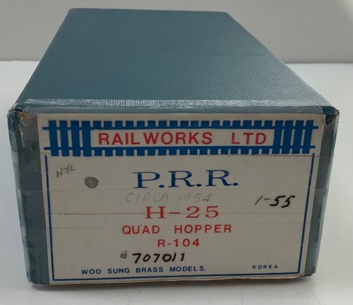 HO Rail Works LTD R-104 brass Pennsylvania H-25 Quad Hopper CUSTOM PRR ...