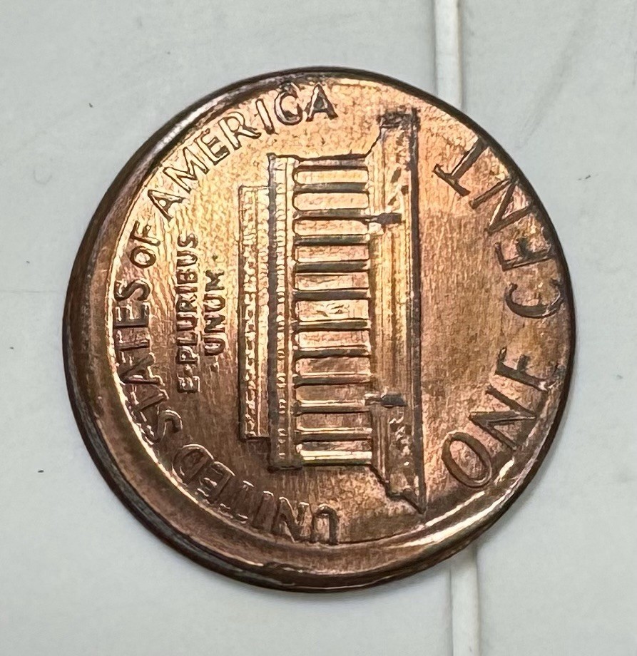 1987 Lincoln Memorial Cent Off Center Error Coin - Unc. - Rim Looks ...