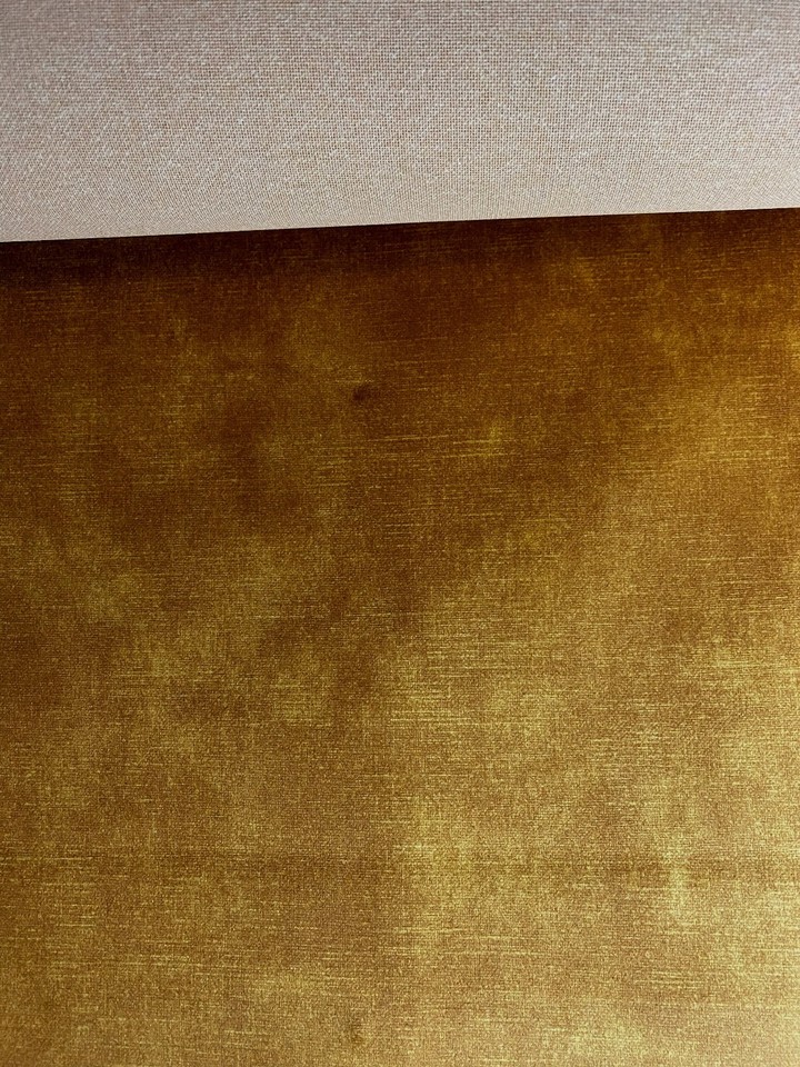 3 metres gold velvet upholstery fabric FREE POSTAGE | eBay UK