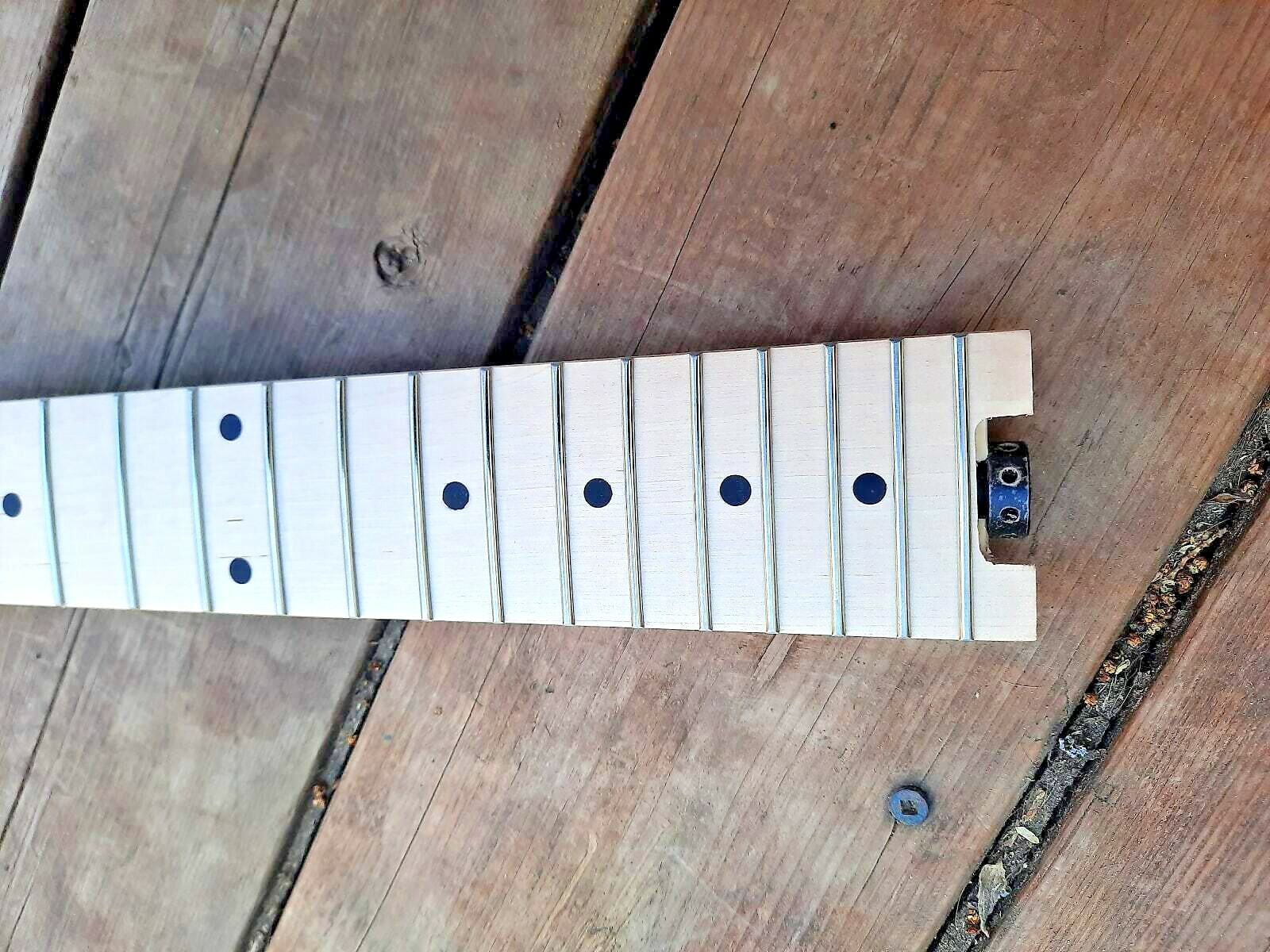 SPOKE WHEEL TRUSS ROD FLOYD LOCK NUT REVERSE HEAD MAPLE GUITAR NECK ...