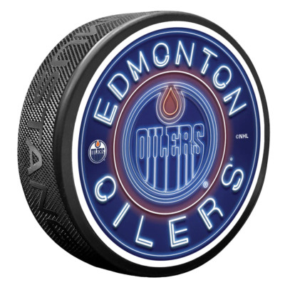 Edmonton Oilers Puck - Neon | eBay
