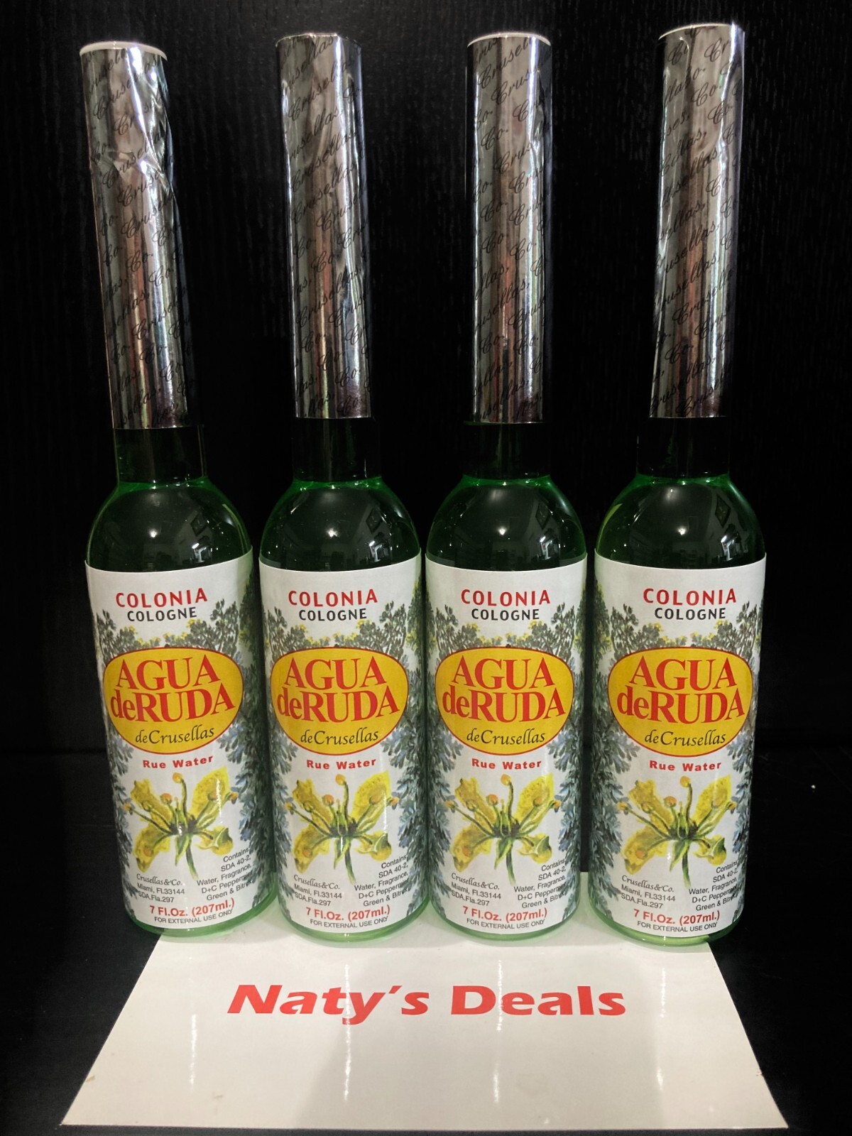 AGUA de RUDA Colonia RUE Water Cologne { 4 items per Lot } 7 0z Each ...