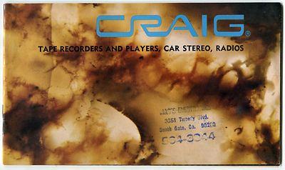 Old CRAIG Advertising Catalog: "Tape Recorders & Players, Car Stereo ...