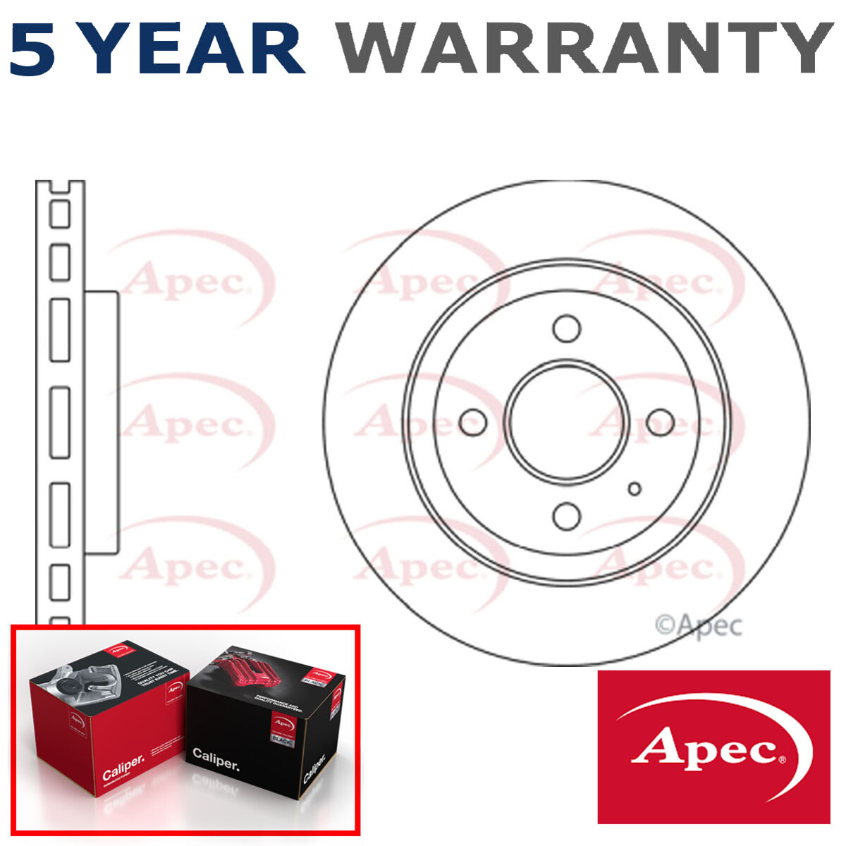 Apec Front Brake Disc Fits Chevrolet Aveo 2011-2015 1.2 1.3 D 1.4 ...