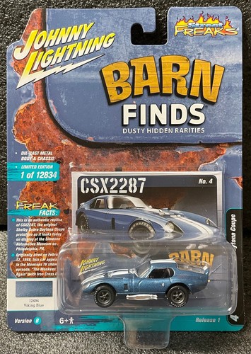 Johnny Lightning Barn Finds 1964 Shelby Cobra Daytona coupe CSX2287 MIP ...
