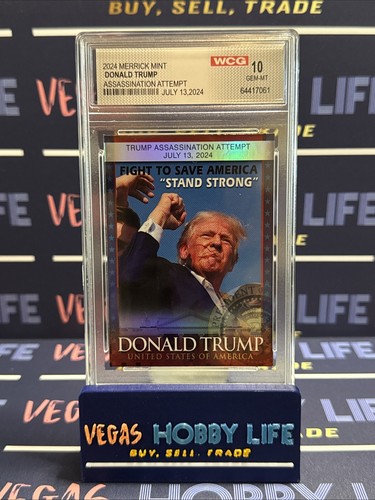 2024 Donald Trump Assassination Attempt Card Collectible Card Graded ...