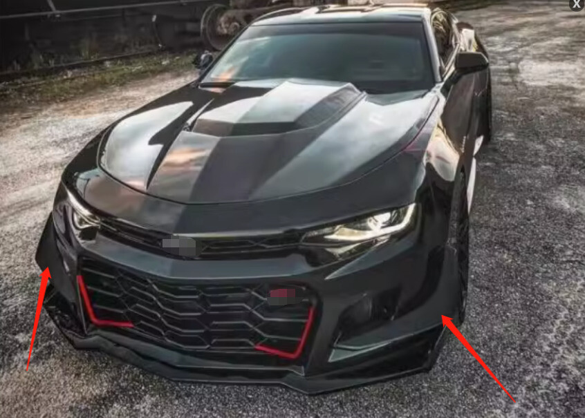 Dry Carbon Fiber Front Bumper Fender Splitter Car Fin For Chevrolet ...