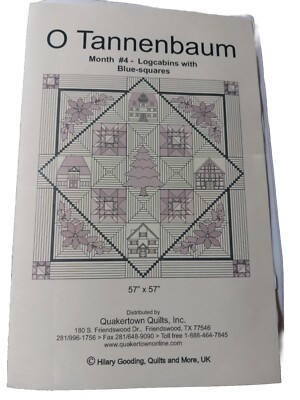 O Tannenbaum Mnth #4 Logcabin w Blue Squares Quakertown Quilts Pattern ...